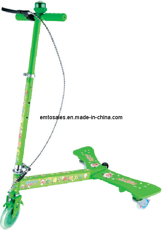 🛴3 Wheel Power Wing Scooter, Single Action Folding Design Kick Scooter ...